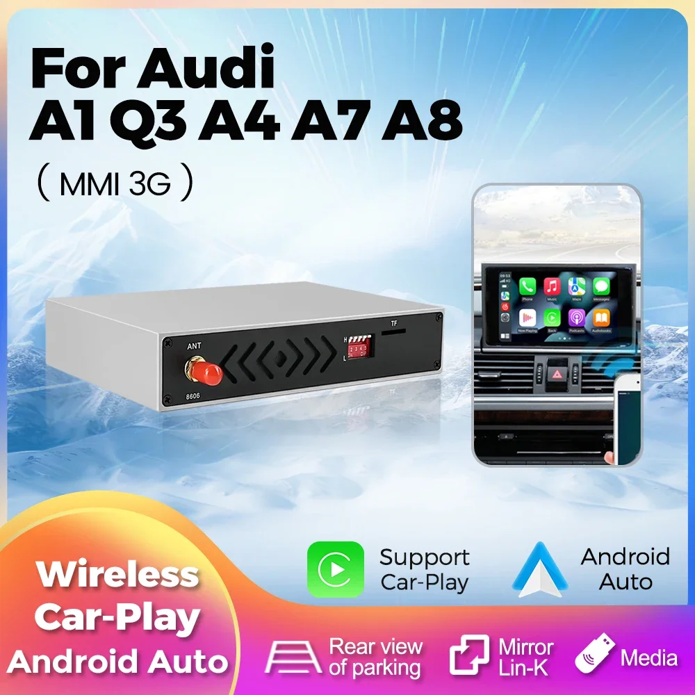 Decodificador-de-interface-sem-fio-CarPlay-Android-Auto-espelho-AirPlay-c-mera-reversa-Audi-A1 ...