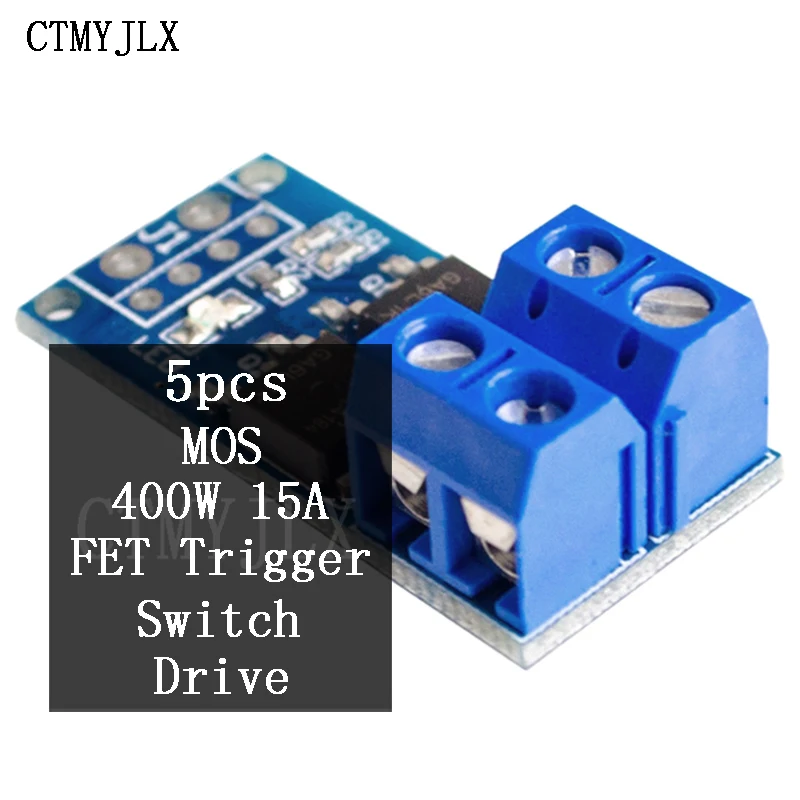 5pcs 15A 400W MOS FET Trigger Switch Drive Module PWM Regulator Control ...