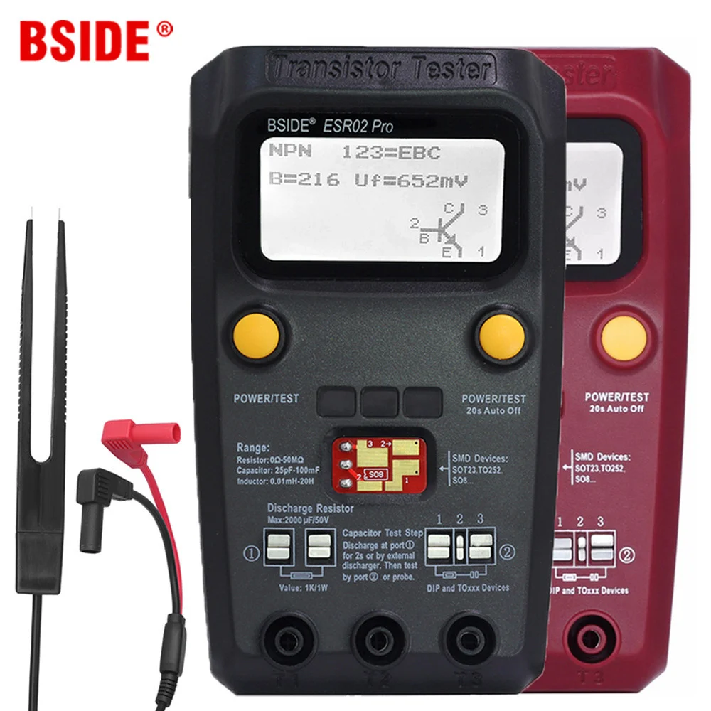 Transistor Tester Esr Capacitance Meter Resistance | Transistor Tester ...