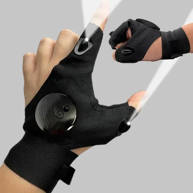 LED-Flashlight-Waterproof-Gloves-Fingerless-Outdoor-Fishing-Gloves ...