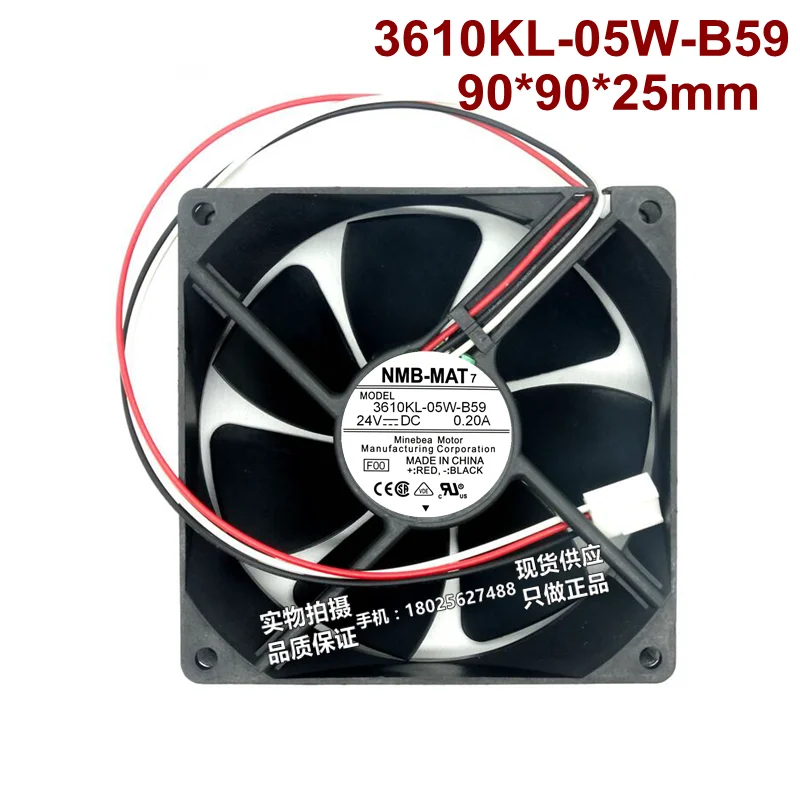 NMB 3610KL용 원본-05W-B59 9cm 24V 0.20A 9225 3-와이어 인버터 산업용 컴퓨터 냉각 팬 - 노트북 ...