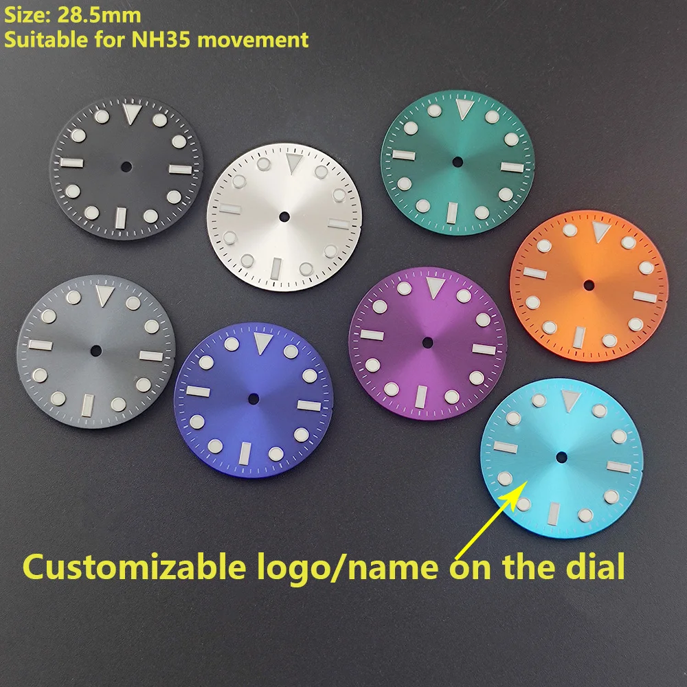 DIY custom logo watch dial accessory NH35 NH36 automatic movement 28 ...