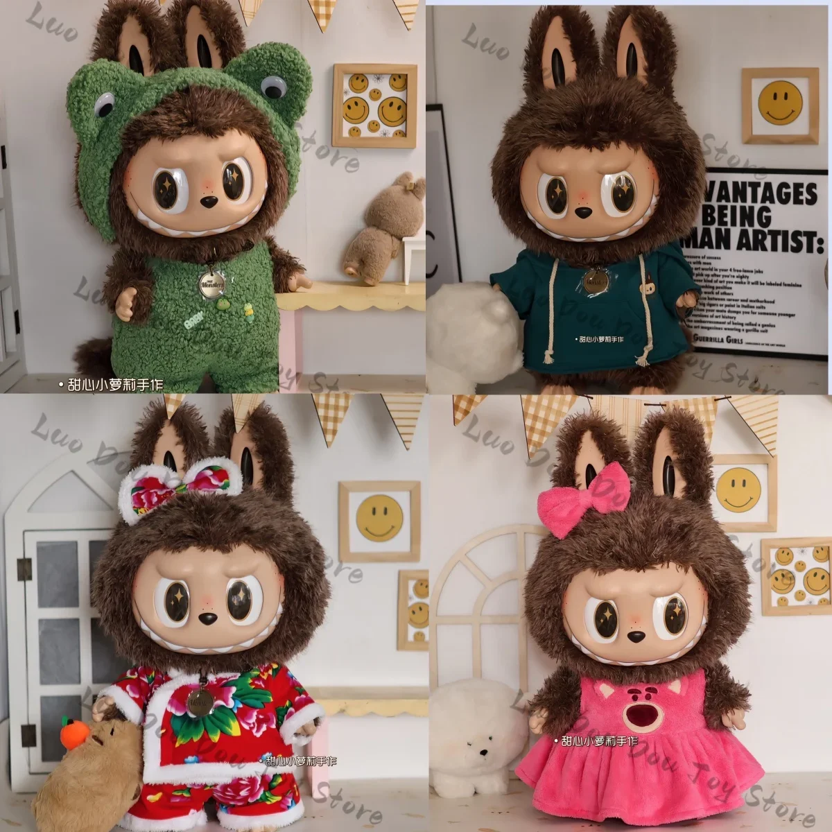 58cm-Zimomo-Cute-Labubu-Baby-Clothes-Handmade-Fashion-Dress-Enamel-Doll ...