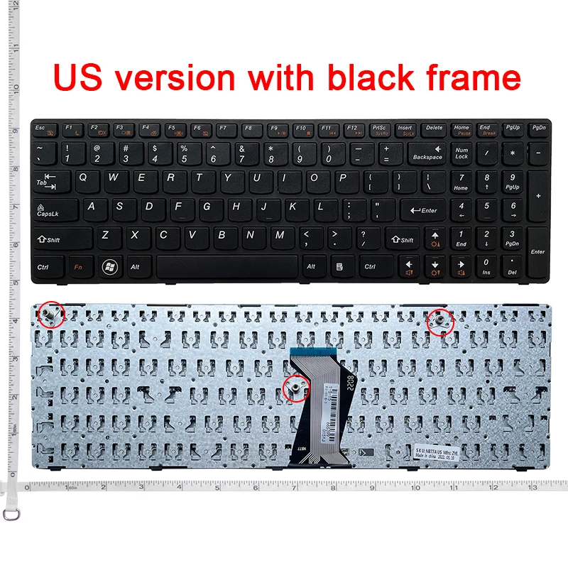 US-Black-New-English-Laptop-keyboard-For-Lenovo-G570-Z560-Z560A-Z560G ...
