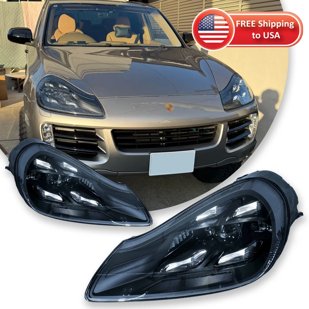 Car Head Lights For 2007-2010 Porsche Cayenne 957 Headlight LED Laser ...