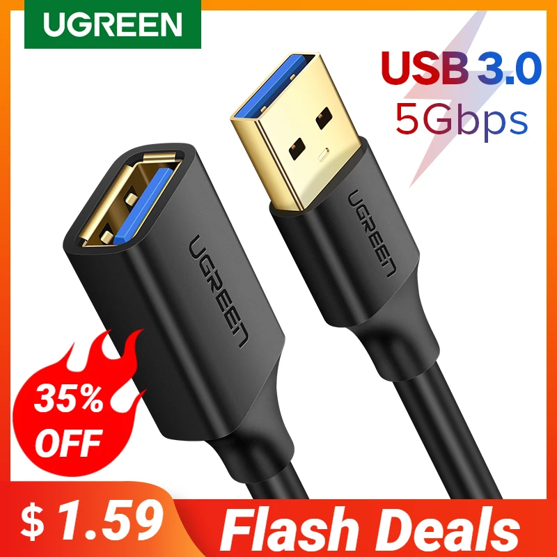 Ugreen Usb Extension Cable Usb 3.0 Cable For Smart Laptop Pc Tv Xbox ...
