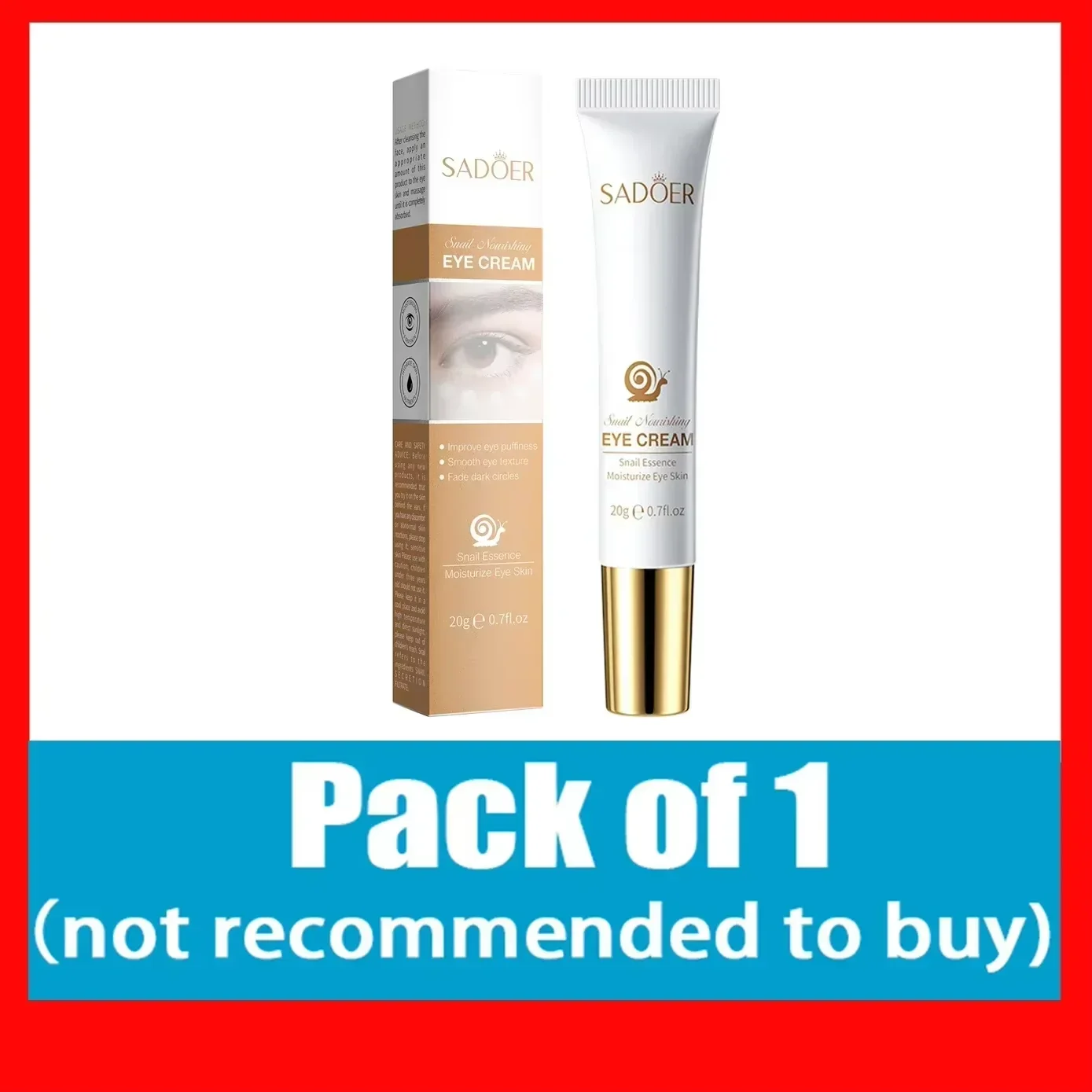 Instant Eye Cream For Anti Aging Dark Circles Bags Puffiness Great ...