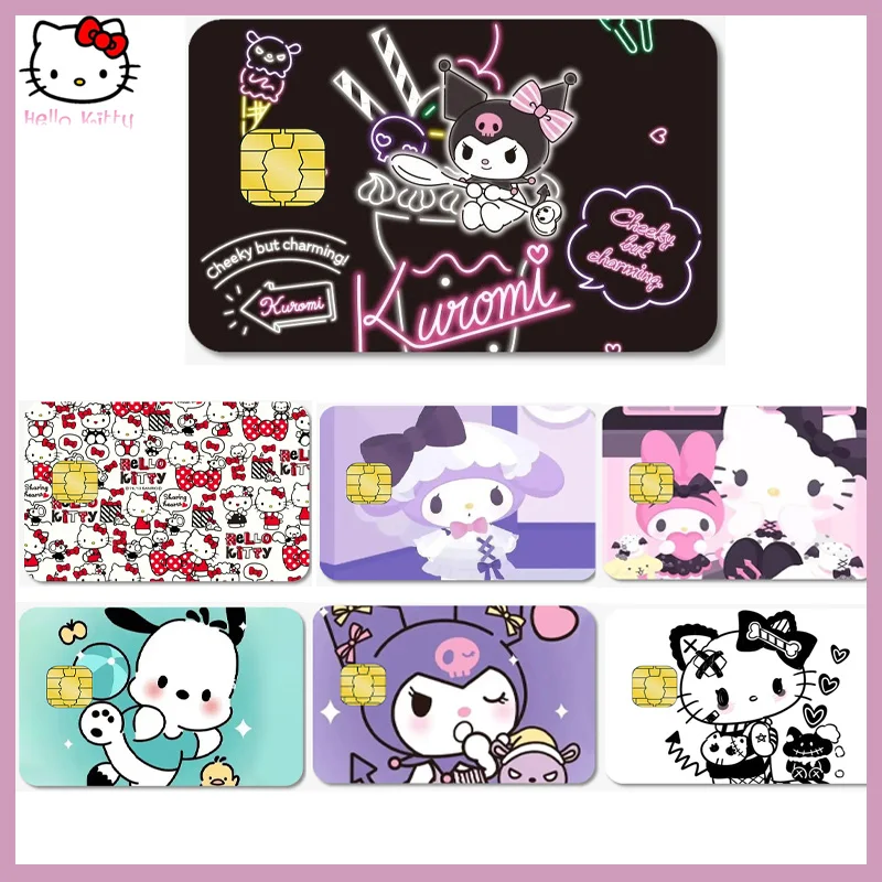 Sanrios Kuromi Credit Debit Card Sticker Hellokittys Cartoon Anime ...