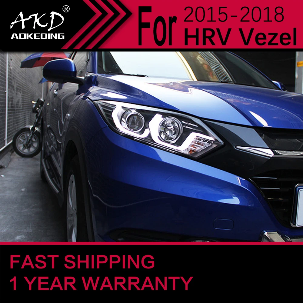 Car Lights for Honda HRV HR-V LED Headlight 2015-2018 Vezel Head Lamp ...
