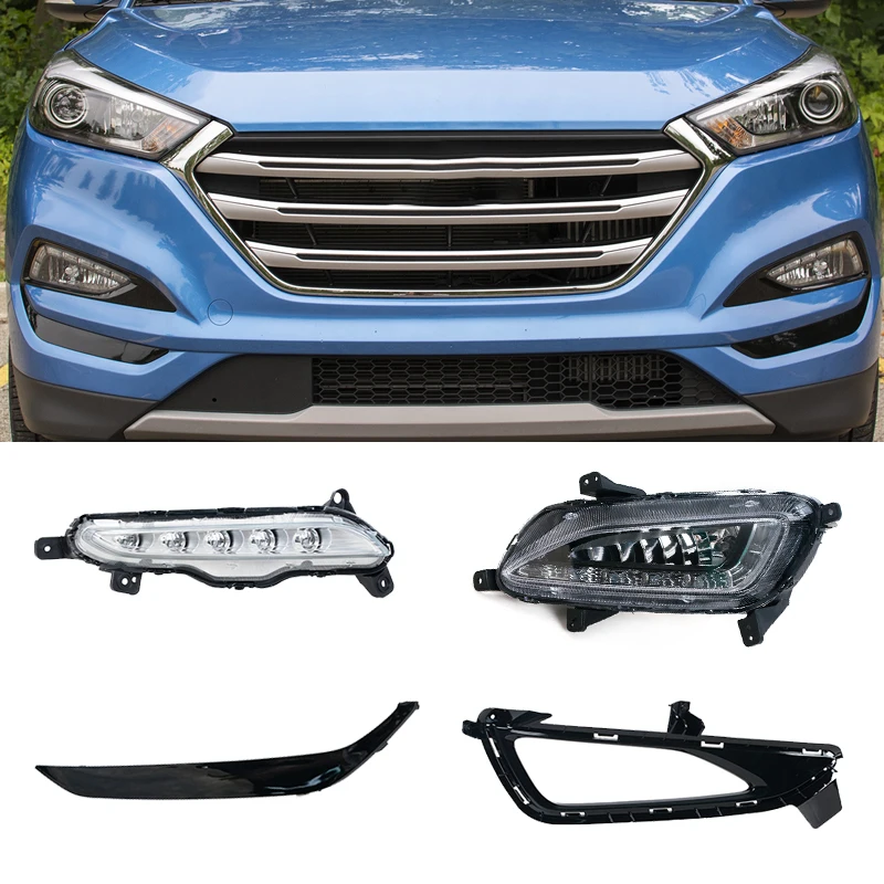 For Hyundai Tucson 2015 2016 2017 2018 Car Daytime Running Lights Front ...