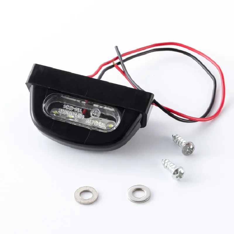 Universal 12V LED Rear Tail Light License Plate Light Motorcycle For ...