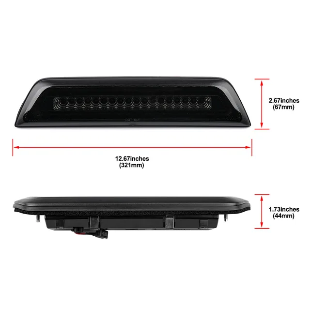 Euro Style Smoked 2-in-1 Led High Mount Center Third Brake Light Cargo ...