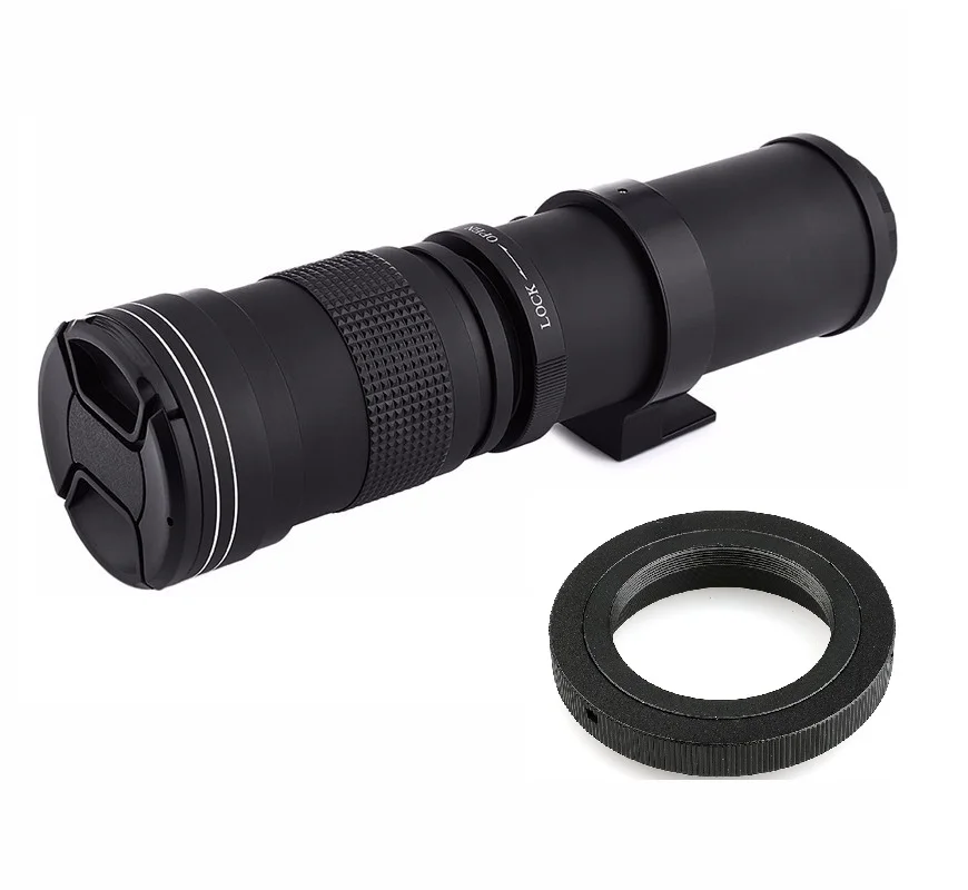 Lightdow 420-800mm F8.3 Manual Telephoto Zoom Lens with Adapter Ring ...