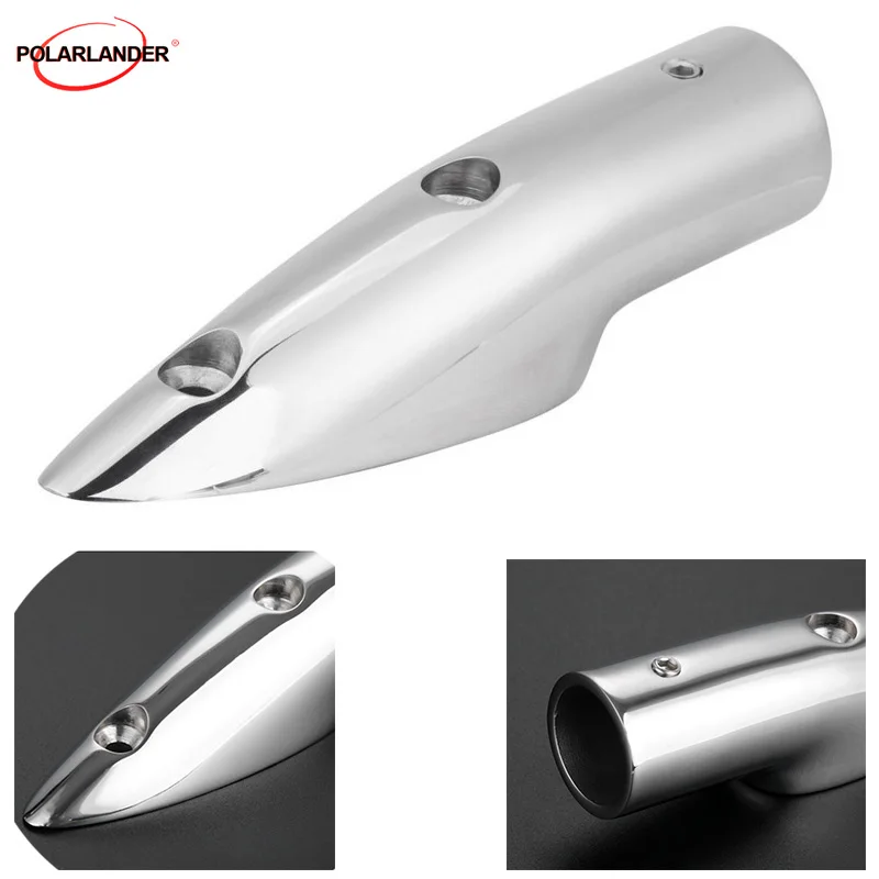 1 Pcs 7/8"" Marine Hardware Railing Stainless Steel 22mm Boat Rail End ...