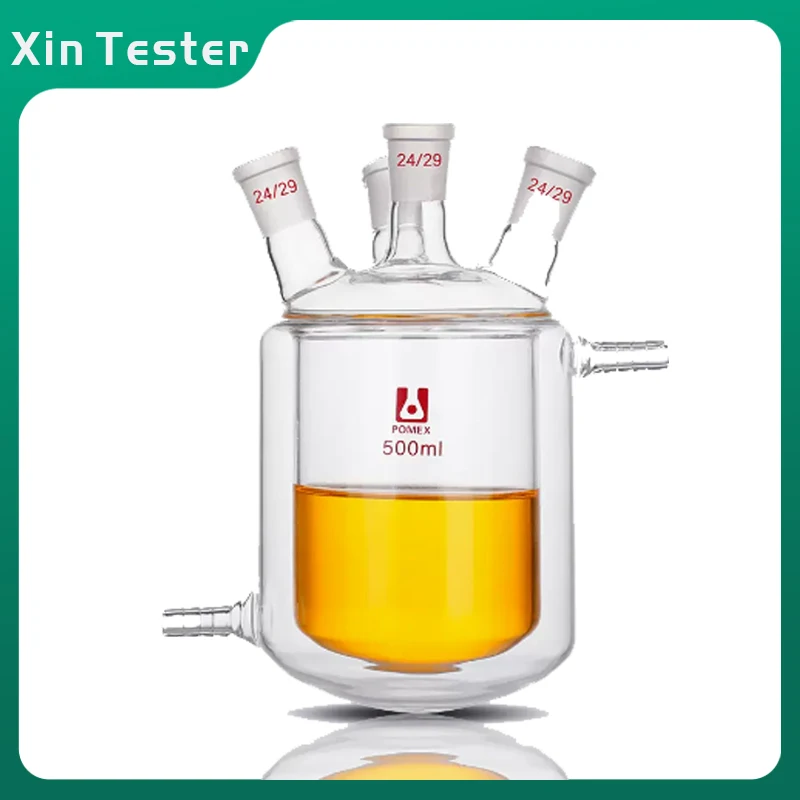 50-10000ml-Double-Jacketed-Reactor-Four-Mouth-Reaction-Flask-Laboratory ...