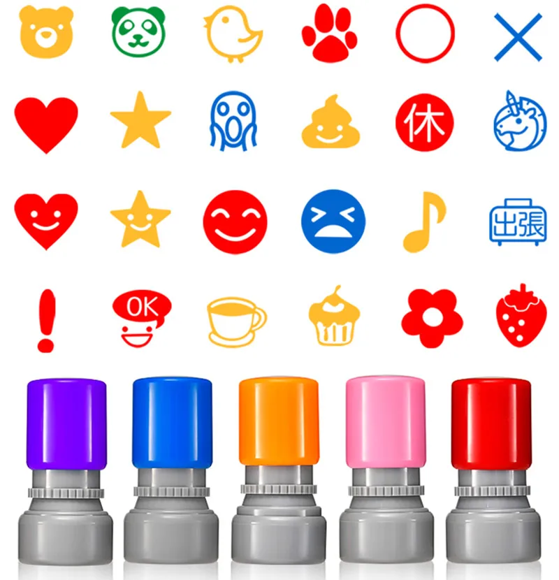 H17-work-office-hand-account-stamp-cute-punch-card-stick-stamp-cartoon ...