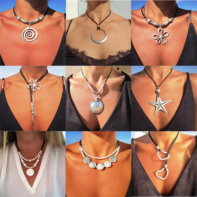 Colares-de-corda-encerada-estilo-tnico-bo-mio-para-mulheres-e-meninas ...