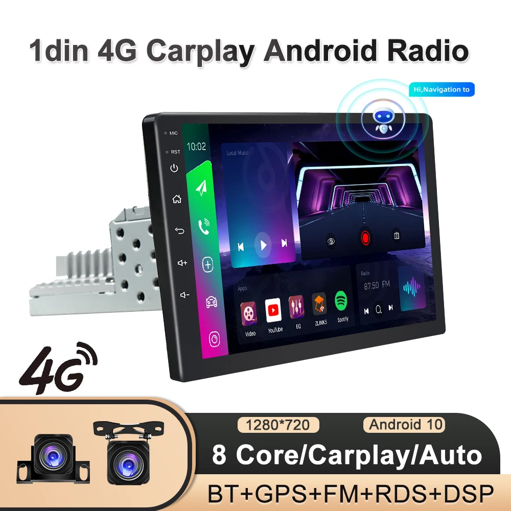 Peerce Universal 1 Din Car Multimedia Player 9/ 10inch Touch Screen ...