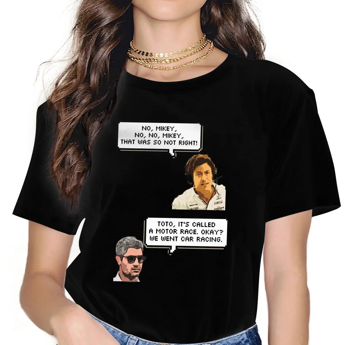 Women-Toto-Wolff-Michael-Masi-radio-T-Shirt-F1-Car-Racing-Tops-Funny ...