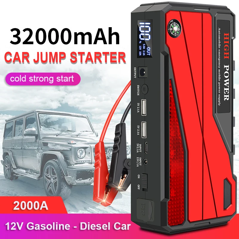 Car-Jump-Starter-Outdoor-Emergency-Start-Engine-Portable-32000mAh ...