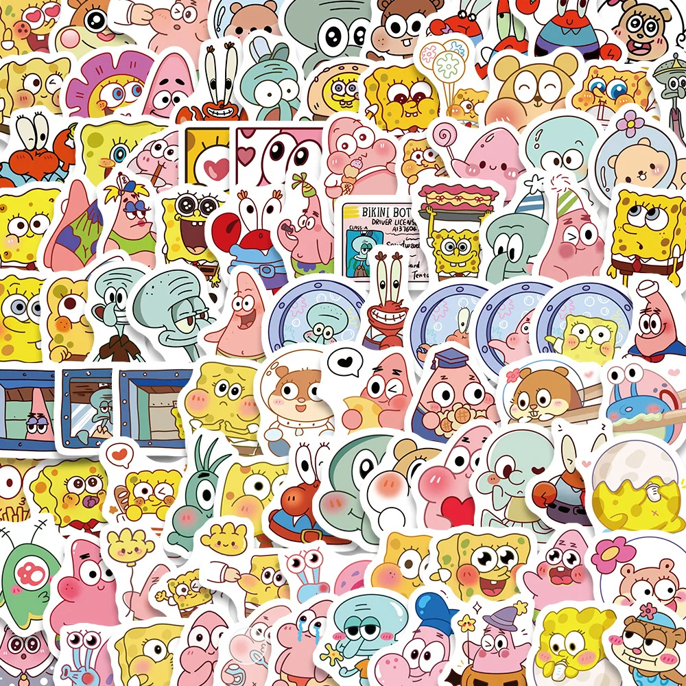 95pcs-Kawaii-SpongeBob-SquarePants-Cartoon-Graffiti-Sticker-Luggage ...