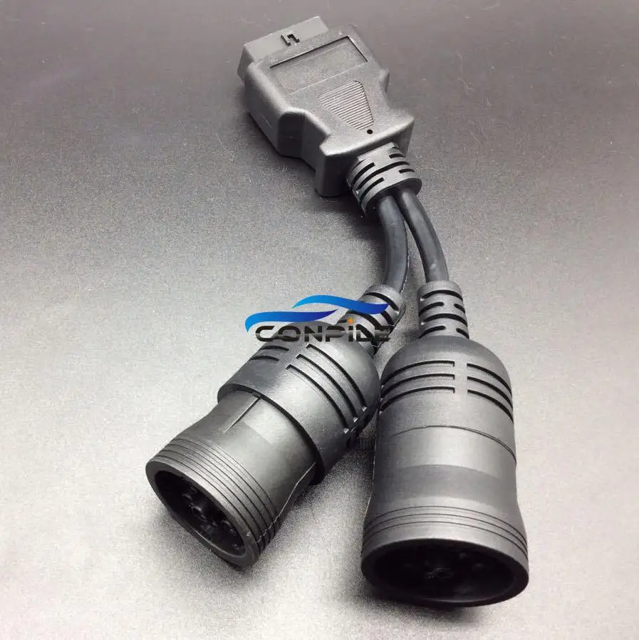 Heavy Truck Diagnostic Line 6+9pin (j1708+j1939) Obd Adapter Cable For ...