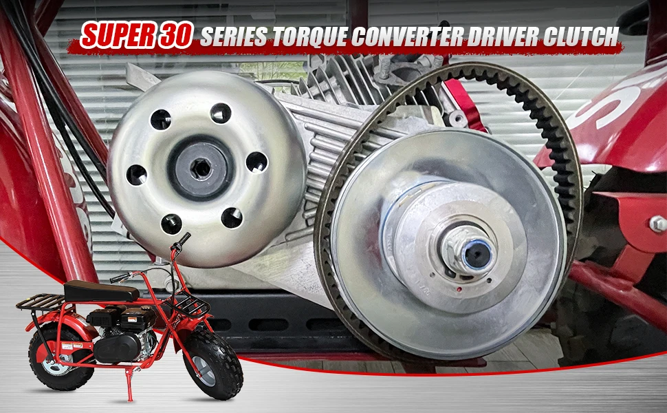 Super 30 Series Torque Converter Driver Silver For Coleman 196cc 212cc 225cc 3/4" Bore Go Kart ...