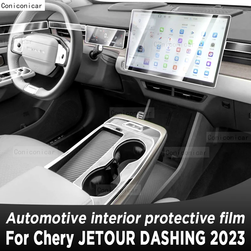 For Chery JETOUR DASHING 2023 Gearbox Panel Navigation Screen Automotive Interior TPU Protective ...