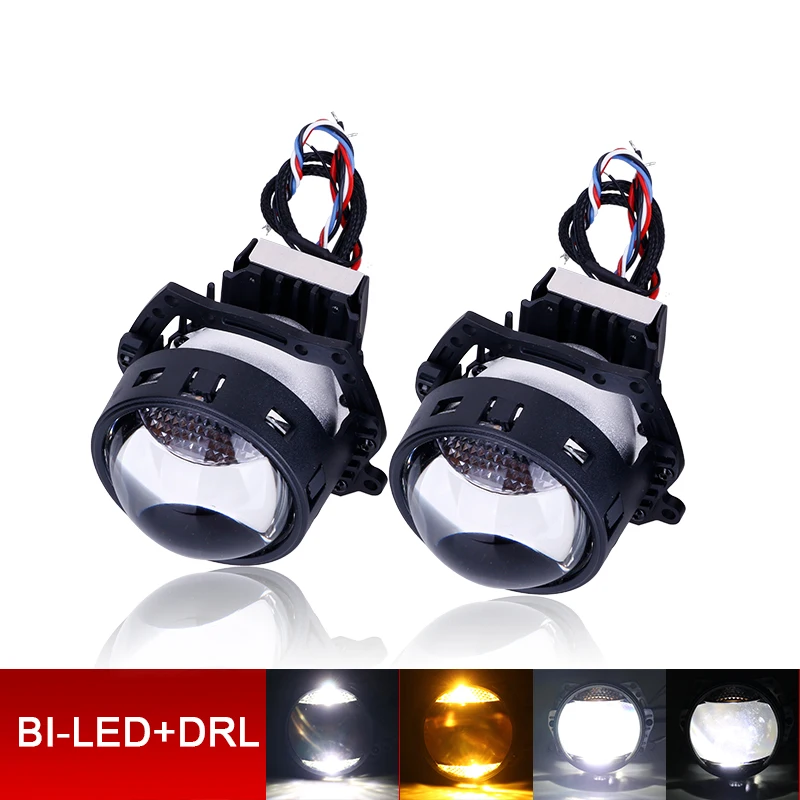 Bi-led-Lens-DRL-Turn-signal-light-3-inch-Projector-Lenses-100W-Kits-Hi ...