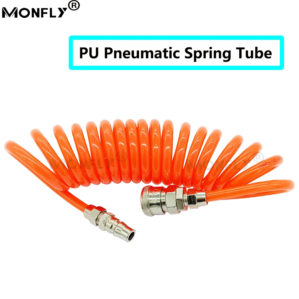 Pneumatic Spring Tube 6/8 MM Air Compressor Hose Spiral Tube Trachea 3 ...