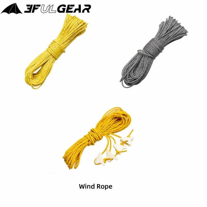 3F UL GEAR Outdoor 2/1.5MM 20 Meters Dyneema Reflective Rope Camping ...