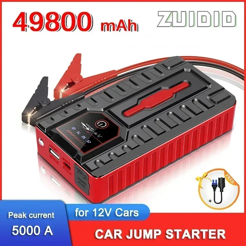 New-12V-Car-Booster-Jumper-Starter-Portable-Power-Bank-49800mAh ...