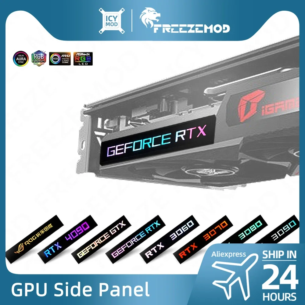 FREEZEMOD-GPU-Side-Panel-RTX3090-GTX-ROG-PC-Decoration-Video-Card-Plate ...