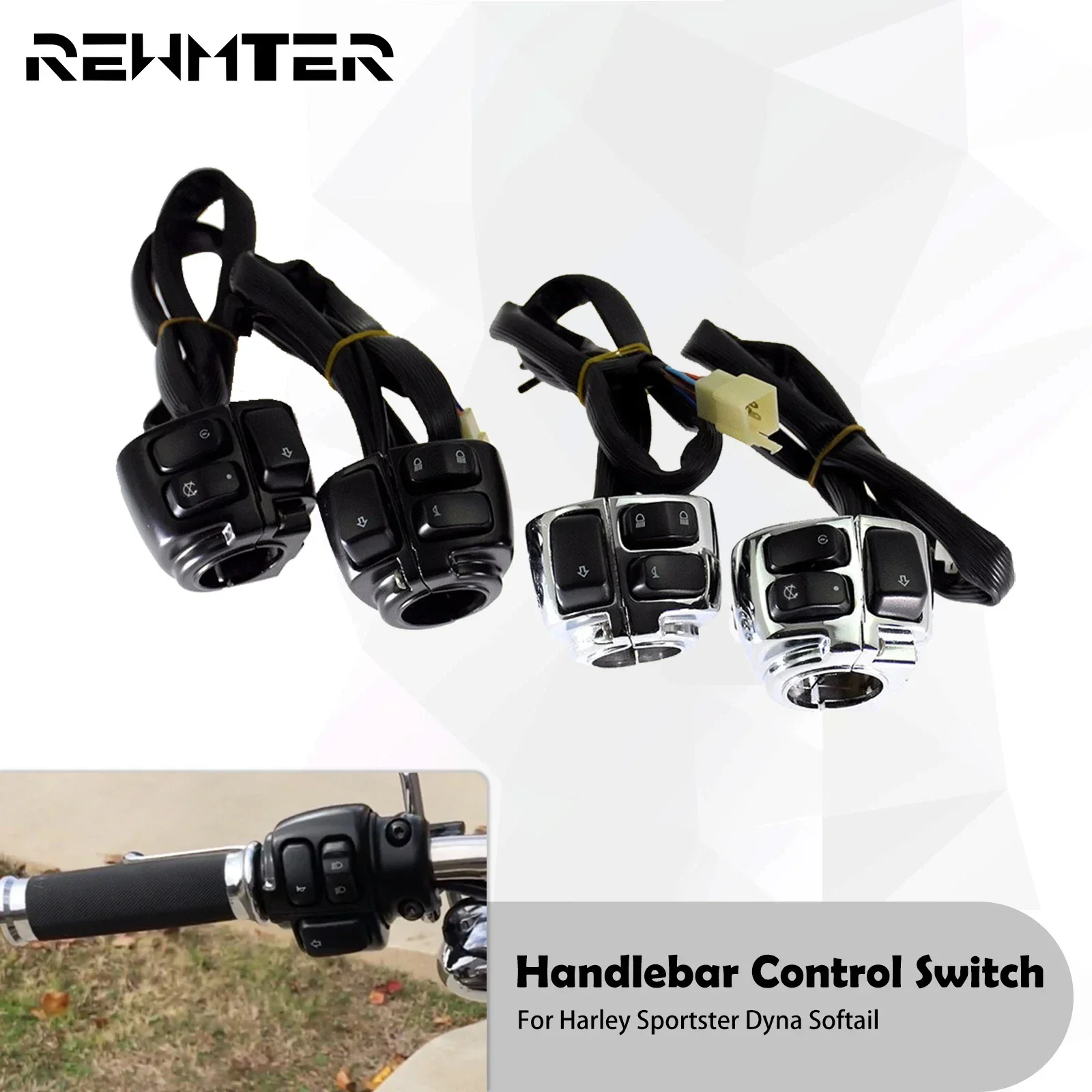 Motorcycle-1-25mm-Handlebar-Turn-Signal-Control-Switch-For-Harley ...