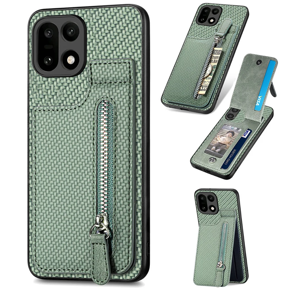 For Oneplus 15R 5G Zipper Leather Wallet Case for OnePlus 13R Magnet ...
