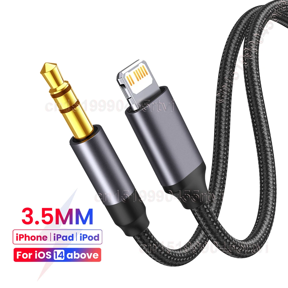 For iPhone 3.5mm Jack Aux Cable Car Speaker Headphone Adapter for ...