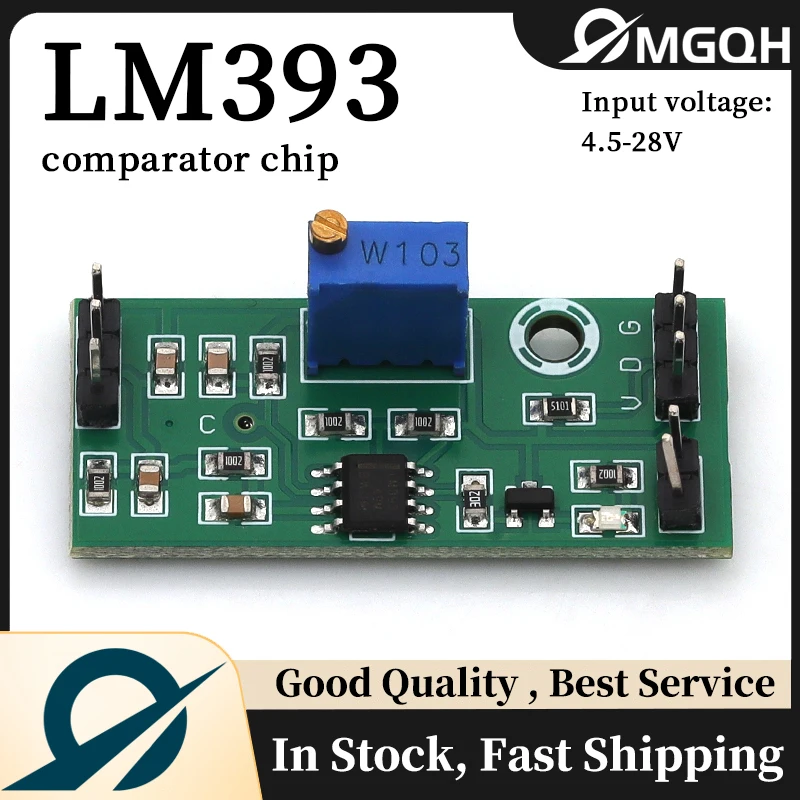 LM393 3.5-24V Voltage Comparator Module High Level Output Analog ...