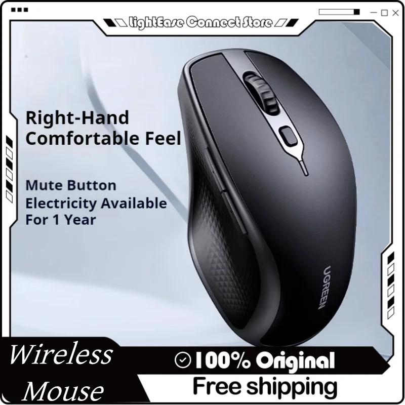 Ugreen Wireless Mouse Bluetooth Mute Bluetooth 5.0 2.4g 4000dpi ...