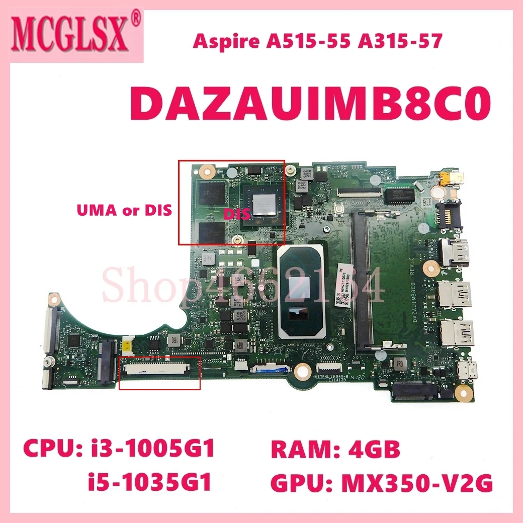 DAZAUIMB8C0-CPU-i3-i5-i7-8th-10th-Gen-RAM-0GB-4GB-8GB-UMA-DIS-Mainboard ...