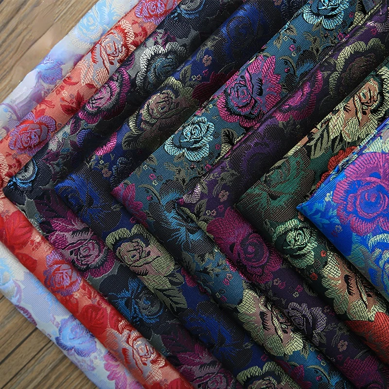 Jacquard-Brocade-Characteristic-Fabric-Polyester-Material-Handmade-Diy ...