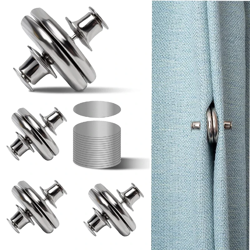 6-Pairs-Curtain-Magnetic-Snap-Button-Decoration-for-Home-Buttons-Ties ...