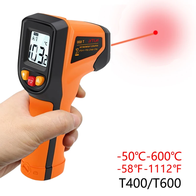 NJTY Digital Infrared Thermometer -50~600℃ Laser termometro Pyrometer ...