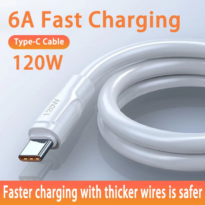120w Super Fast Charge Type C Cable For Huawei P40 Mate40 Xiaomi Mi 12 ...