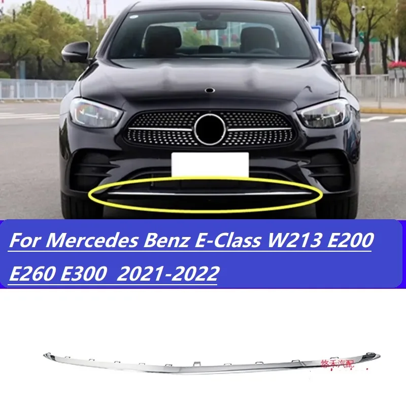 Front-bumper-decorative-strip-chrome-plated-decorative-bright-strip-For-Mercedes-Benz-E-Class ...