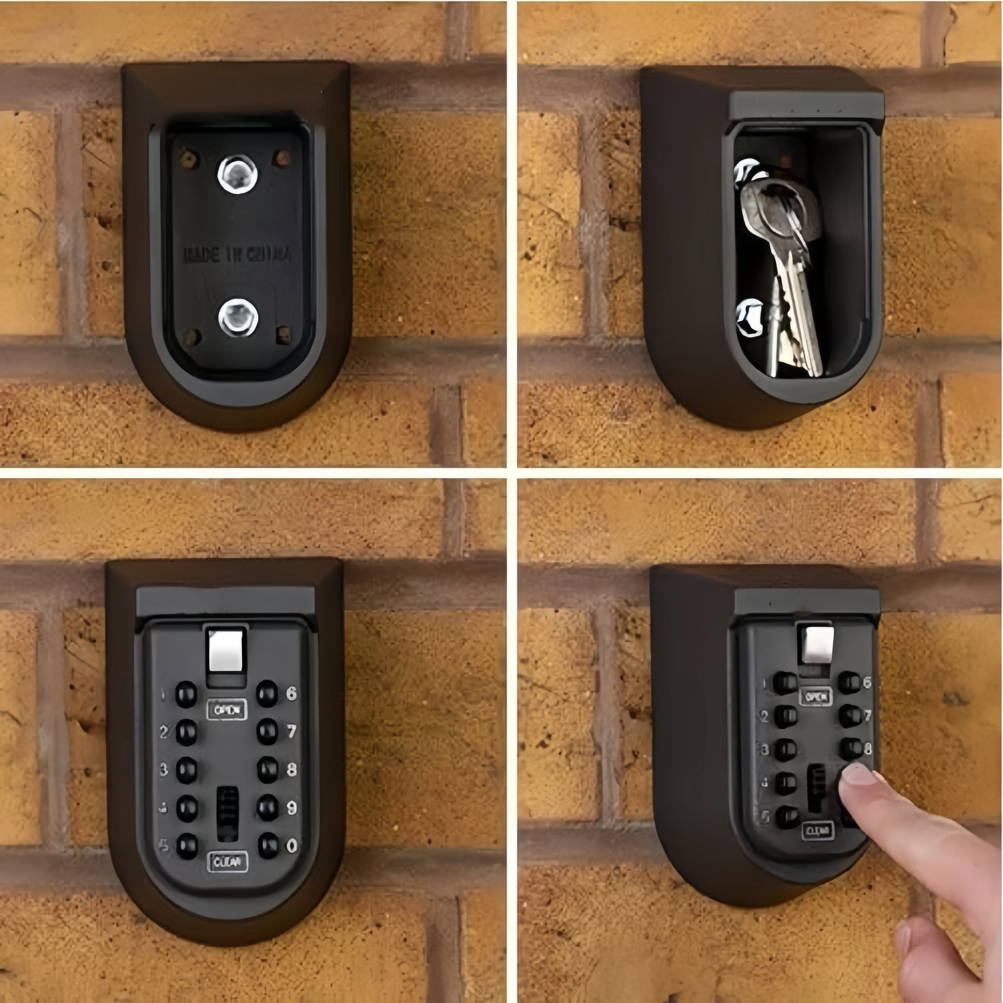 Outdoor-Waterproof-Storage-Anti-Theft-Storage-Box-Home-Office-Key-Wall ...