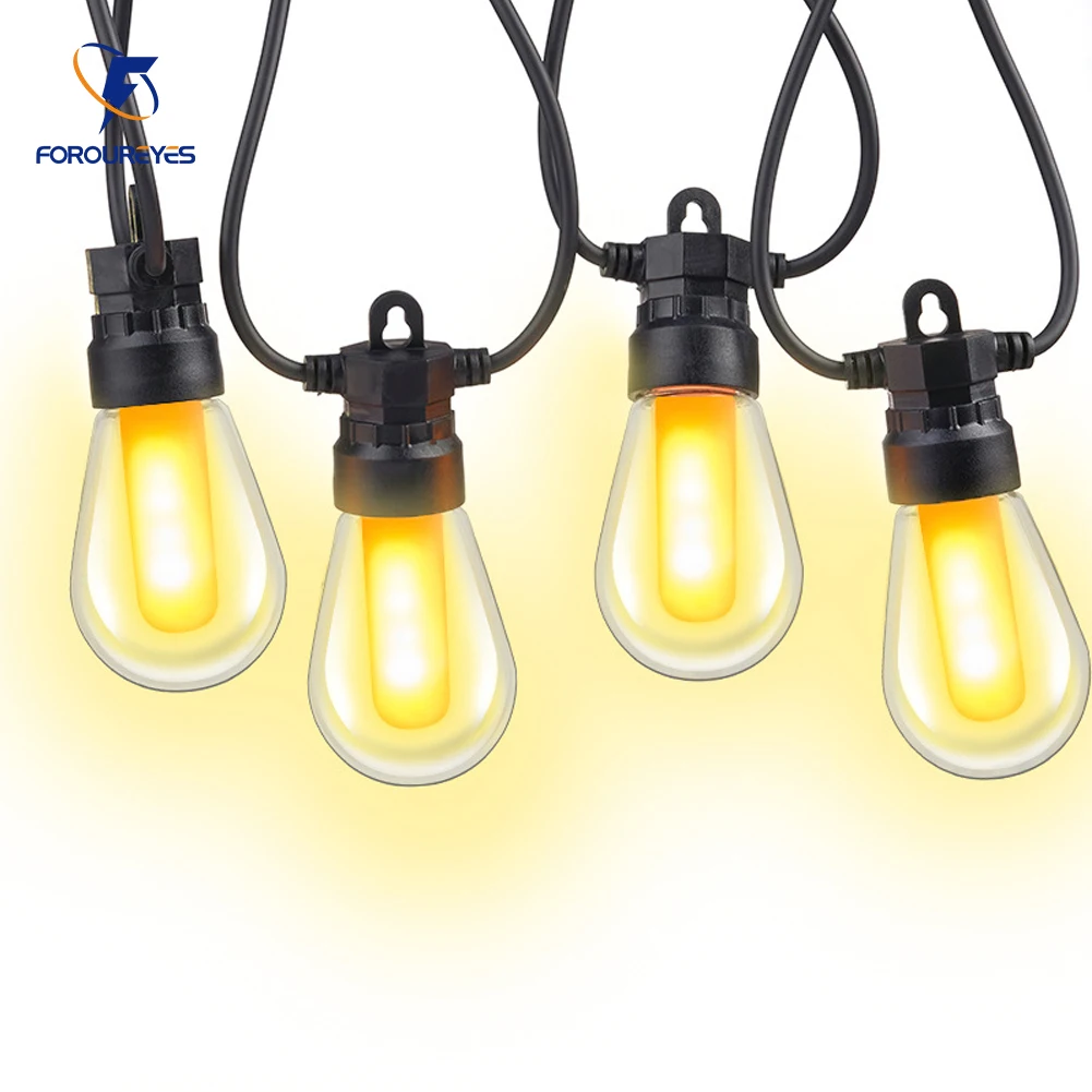 Flame Bulb LED String Lights 5V Waterproof 8m 13m 18m 10/20/30 Bulbs ...