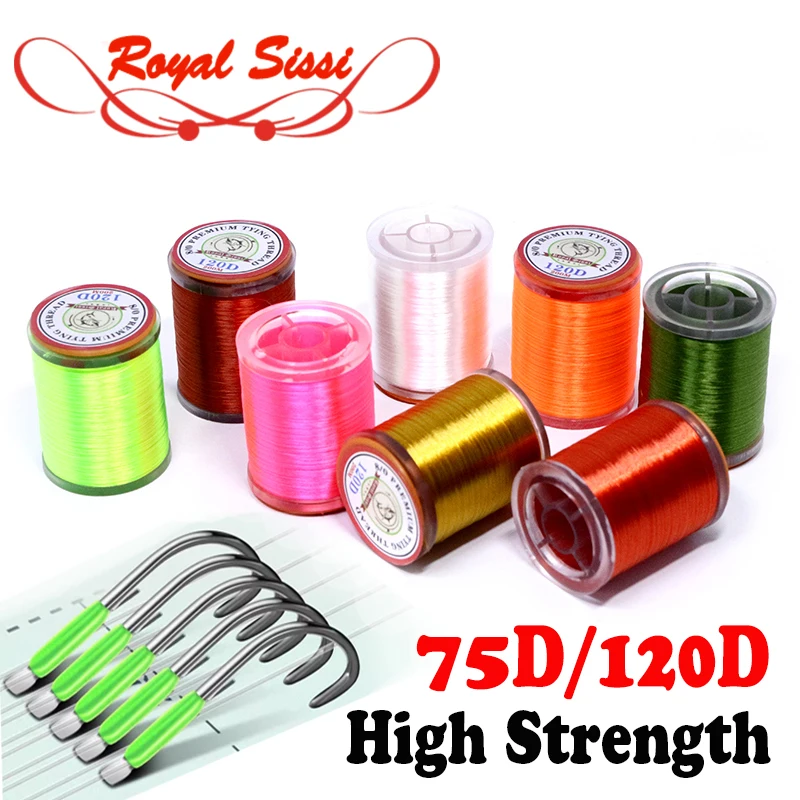Royal-Sissi-75D-120D-premium-fly-tying-thread-with-silk-light-strong ...