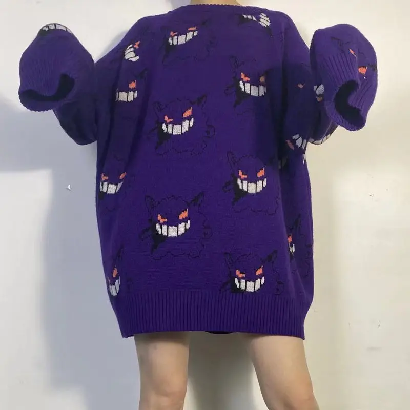 Suéter de Pokémon Gengar para mujer, ropa Harajuku de Anime, Top bonito ...