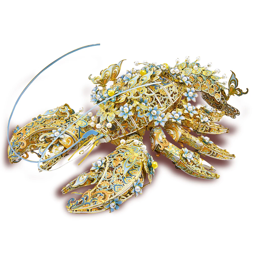 Piececool 3D Metal Model Kits Lobster 3D Puzzles Assembly Model Kits ...