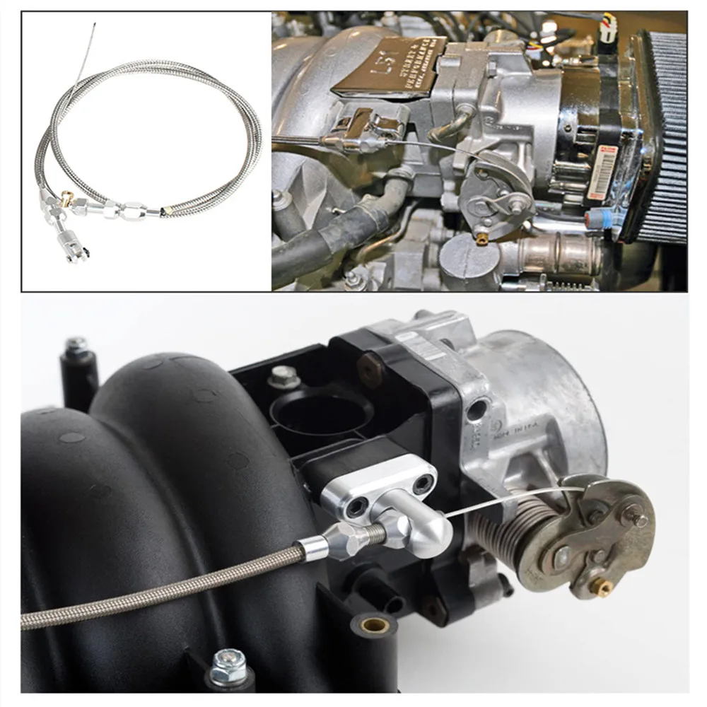 36-Braided-Throttle-Cable-Kit-Compatible-with-97-07-Chevrolet-Chevy-LS1 ...